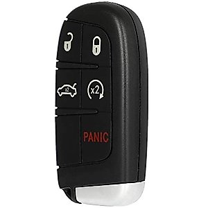 SCITOO Keyless Entry Remote Key Fob SHELL CASE Replacement for 4 Buttons Uncut Car Key for Dodge CHARGER CHALLENGER 2012-2014 DART 2013-2016 for Chrysler 300 2012-2014 1pc FCC M3N-40821302