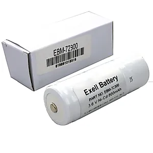 Exell Battery EBM-72300 3.6-volt NiCad Rechargeable Battery, 800mAh