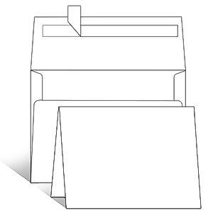 Goefun Blank White Cards with Envelopes 4 x 6 Folded Cardstock and A6 Envelopes Self Seal 100 Pack for Invitations, Wedding, DIY Greeting Cards, Thank You Cards & All Occasion