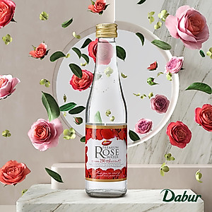 Dabur Rose Water - Elevate Your Culinary Artistry & Unveil Glowing Skin w/Handpicked Red Roses - Aromatic Elixir Perfect for Enhancing the Flavors of Your Dishes & Reveals Your Beauty - 250ML