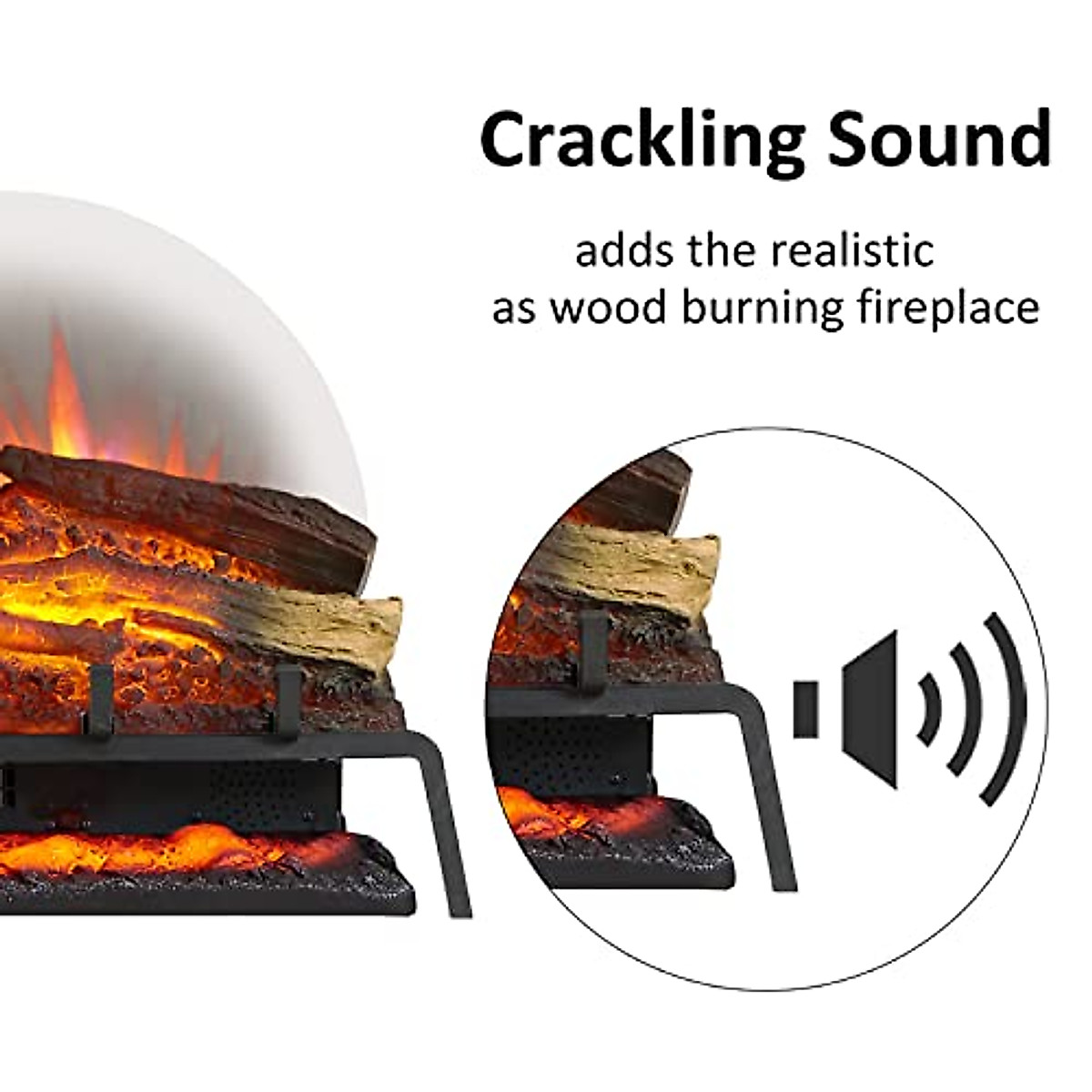 LegendFlame 25" W Free Standing Electric Fireplace Log Set (EF484), Fireplace Insert, Heater 750W/1500W, Crackling Sound, Remote Control…