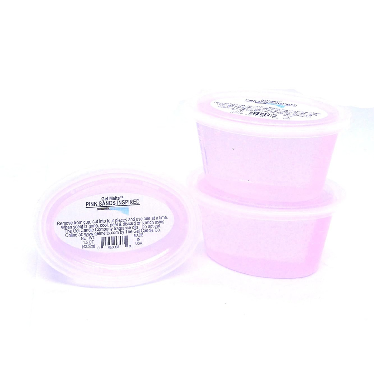 3 Pack PINK SANDS INSPIRED Aroma Gel Melts™ Gel Wax For Warmers And Burners By The Gel Candle Company PEEL, MELT AND ENJOY
