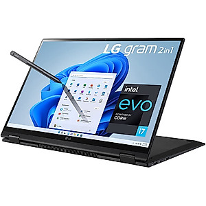 LG 16T90P-K.AAE7U1 Gram 2-in-1 16-inch Laptop with Pen, i7-1195G7, 512GB SSD (Renewed) Bundle with 2 YR CPS Enhanced Protection Pack
