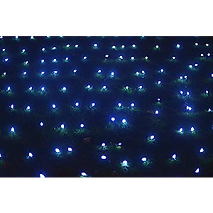 9.8Ft x 6.0Ft 320LED Connectable Mesh Net Fairy Garden Light Twinkle Waterproof Light String with 8 Modes Green Cable for Festoon Party/Garden/Christmas/Patio/Wedding (Cool White)