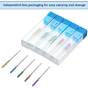 30 Pieces Sewing Machine Needles Universal Regular Point Machine Needles for Home Sewing Machine Compatible with Singer, Brother and Old Sewing Machine