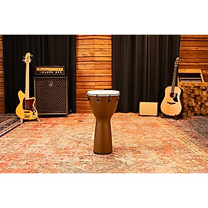 Meinl Percussion Djembe Hand Drum Circle Instrument with Synthetic Shell and Head, Alpine Series — NOT Made in China — Easy Tuning, 2-Year Warranty (ADJ12-BW)
