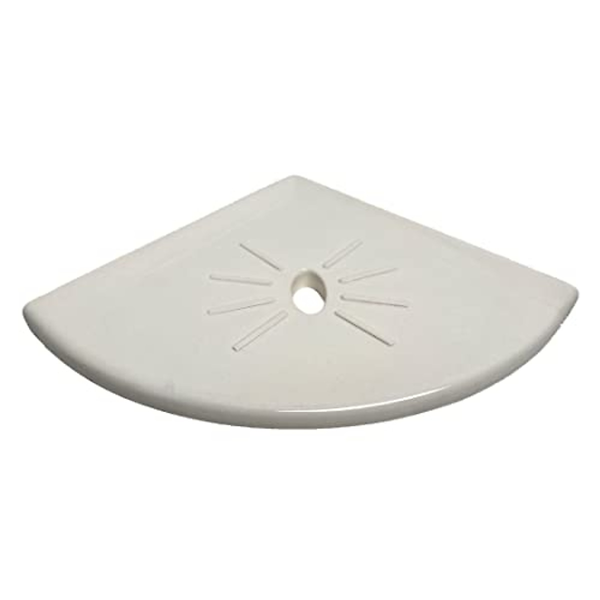 Tenedos Resin Bathroom Corner Shower Shelf Tile Flatback Wall Mounted (Cream)