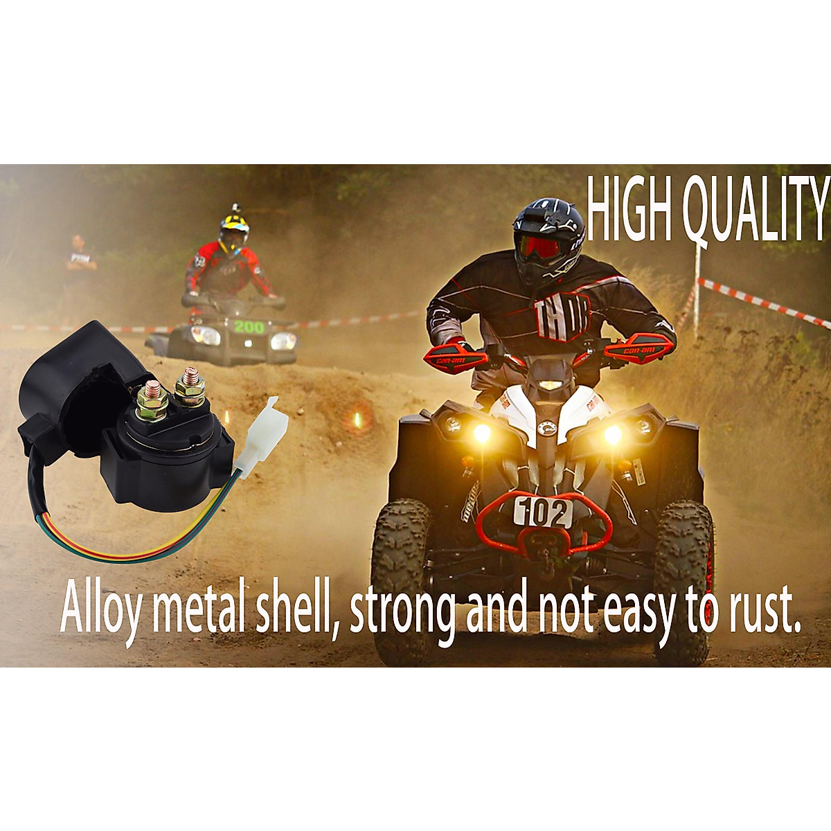GY6 Motorcycle Parts Starter Solenoid Relay for 4-Stroke GY6 Engine 50cc 150cc 200cc 250cc ATV Dirt Bikes Scooters Go Kart Dne Buggys Quad Pit Bike Moped Roketa SSR Taotao Coolster