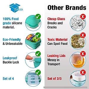 GERUSEA bowl with lid silicone bowls mixing salad bowl with lid food storage containers rv kitchen microwave bowl calapsable bowls rv storage solutions