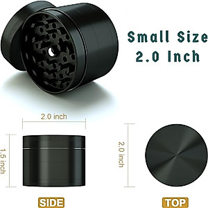 FADEHALO Spice Grinder Zinc 2.0" Black