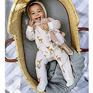 Burt's Bees Baby - Cable Knit Blanket, Baby Nursery & Stroller Blanket, 100% Organic Cotton, 30" x 40" (Heather Grey), 1 Count (Pack of 1)