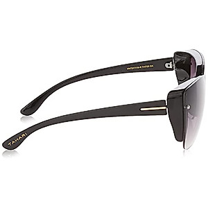 TAHARI womens Th705 Stylish UV Protective Women s Cat Eye Sunglasses Elegant Gifts for Women 66 mm, Black, mm US