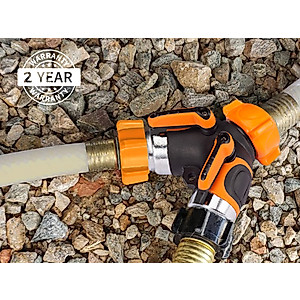 Giraffe Tools Garden Hose Splitter 2 Way Heavy Duty, 3/4" GHT Y Connector for Outdoor Faucet Spigot, Brass Fitting, Separate Shut Off Valve, Single Pack