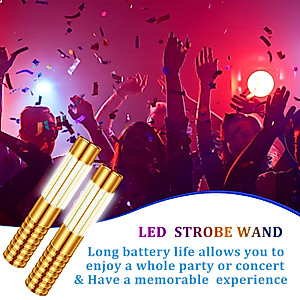 4 Pieces LED Strobe Baton Bottle Service Sparklers Bottle Service Light Bottle Handheld Light for Nightclubs Weddings Parties Activities Supplies (Gold)