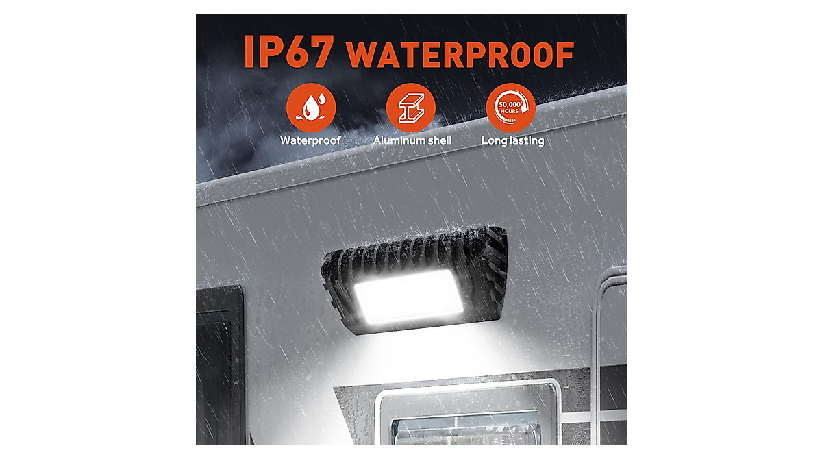 SnowyFox LED RV Porch Light - Bright 750 Lumen Outdoor Trailer Light