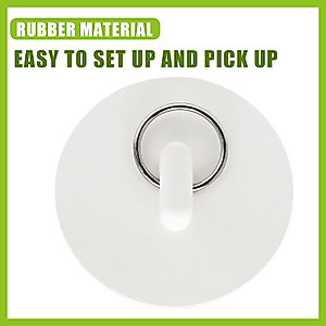 Cionyce2 PCS 1-3/8 Inch Rubber Drain Stopper with Hanging Ring, White Tub Drain Stopper, Sink Stopper Drain Plug, Rubber Sink Plug for Bathroom, Bathtub, Sewers and Kitchen