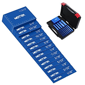 Neitra Setup Blocks Woodworking - 15 PCS Aluminum Height Gauge Blocks Set - Woodworking Measuring Tools Precision Setup Bars for Router Table Saw, Blue