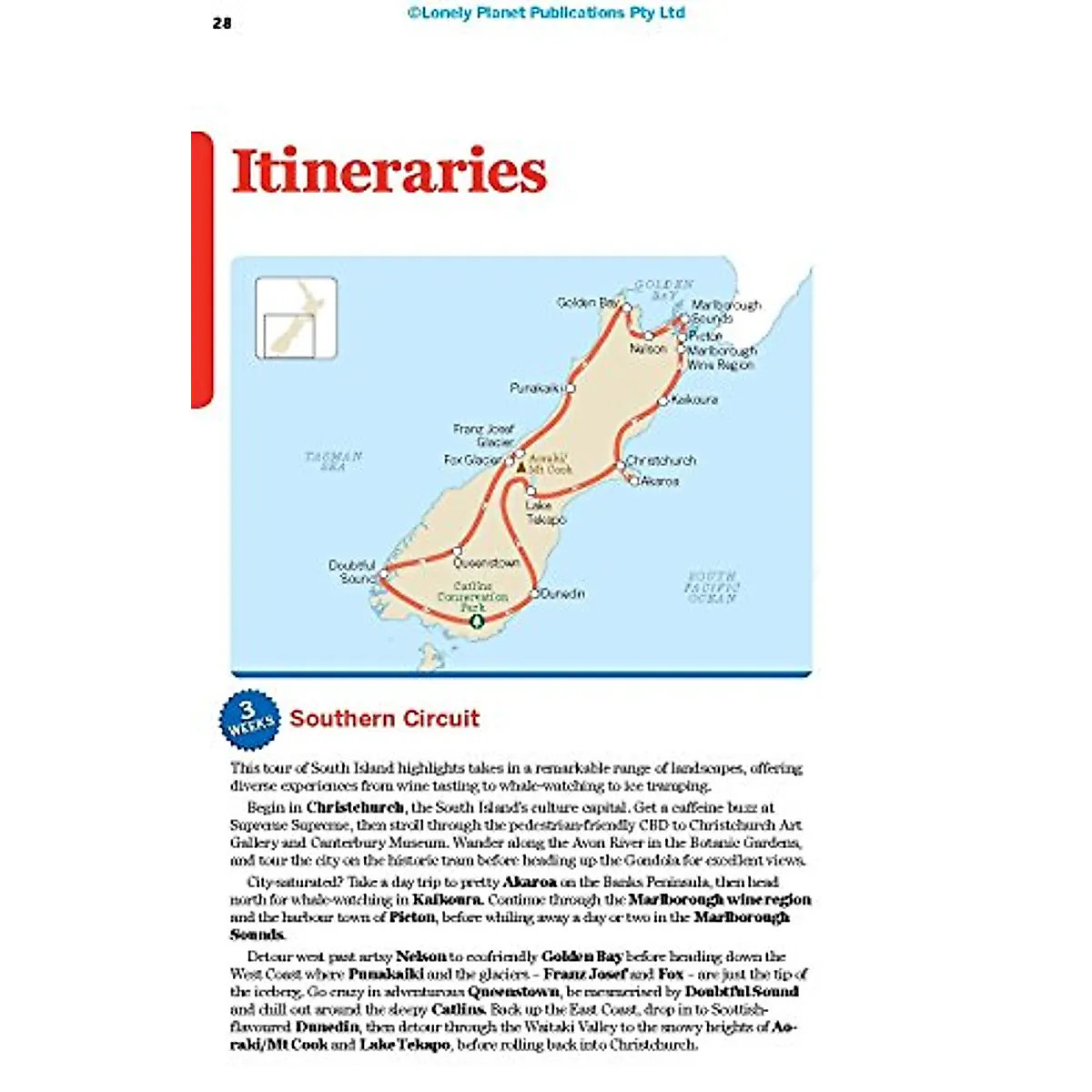 Lonely Planet New Zealand's South Island 6 (Regional Guide)