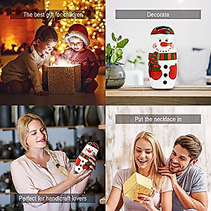 Tphon Nesting Dolls 5pcs Handmade Russian Wooden Matryoshka Dolls Cute Cartoon Pattern Nesting Doll Toy Stacking Doll Set for Kids Christmas and Birthday (02 Snowmen)