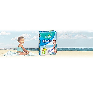 Swim Diapers Size 5 (> 31 lb) - Pampers Splashers Disposable Swim Pants, Large, Pack of 2 (Twinpack), 17 Count