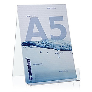 VITAdisplays® DIN A5 Book Stand/bookend/Accountant as a Product Carrier Made from Original Plexiglas®.