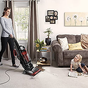 Hoover WindTunnel 3 High Performance Pet Bagless Corded Upright Vacuum Cleaner, UH72630, Red