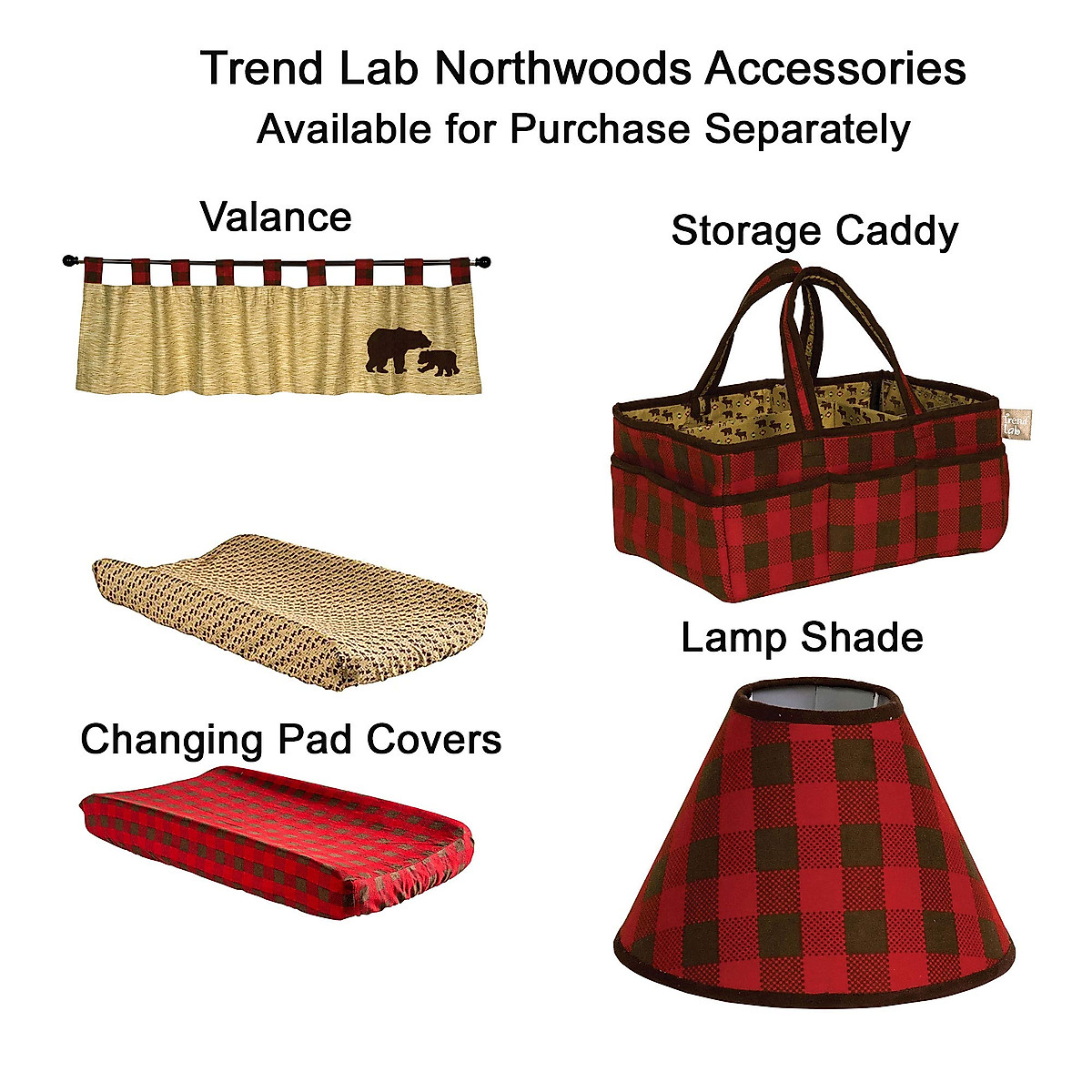 Trend Lab Northwoods 3 Piece Crib Bedding Set, Can Be Used As A Blanket Or A Playmat for Tummy Time, Includes Quilt, Fitted Crib Sheet and Skirt