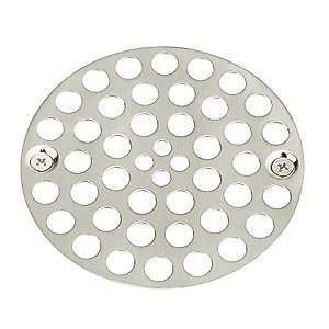 Artiwell 4’’ Shower Strainer Drain Trim Set, Solid Brass Screw-in Shower Strainer Drain Cover, Replacement Strainer Grid by Artiwell, Machine & Self-Tapping Screws Included (Brushed Nickel)