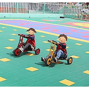 MJKCBD Kids Tricycle for Rider Ages 2+, Toddler Big 3 Wheel Riding Toys Girls/Boys Trikes,Preschool and Playground Learning Activity, Daycare and Classroom Outdoor Play Equipment,Red