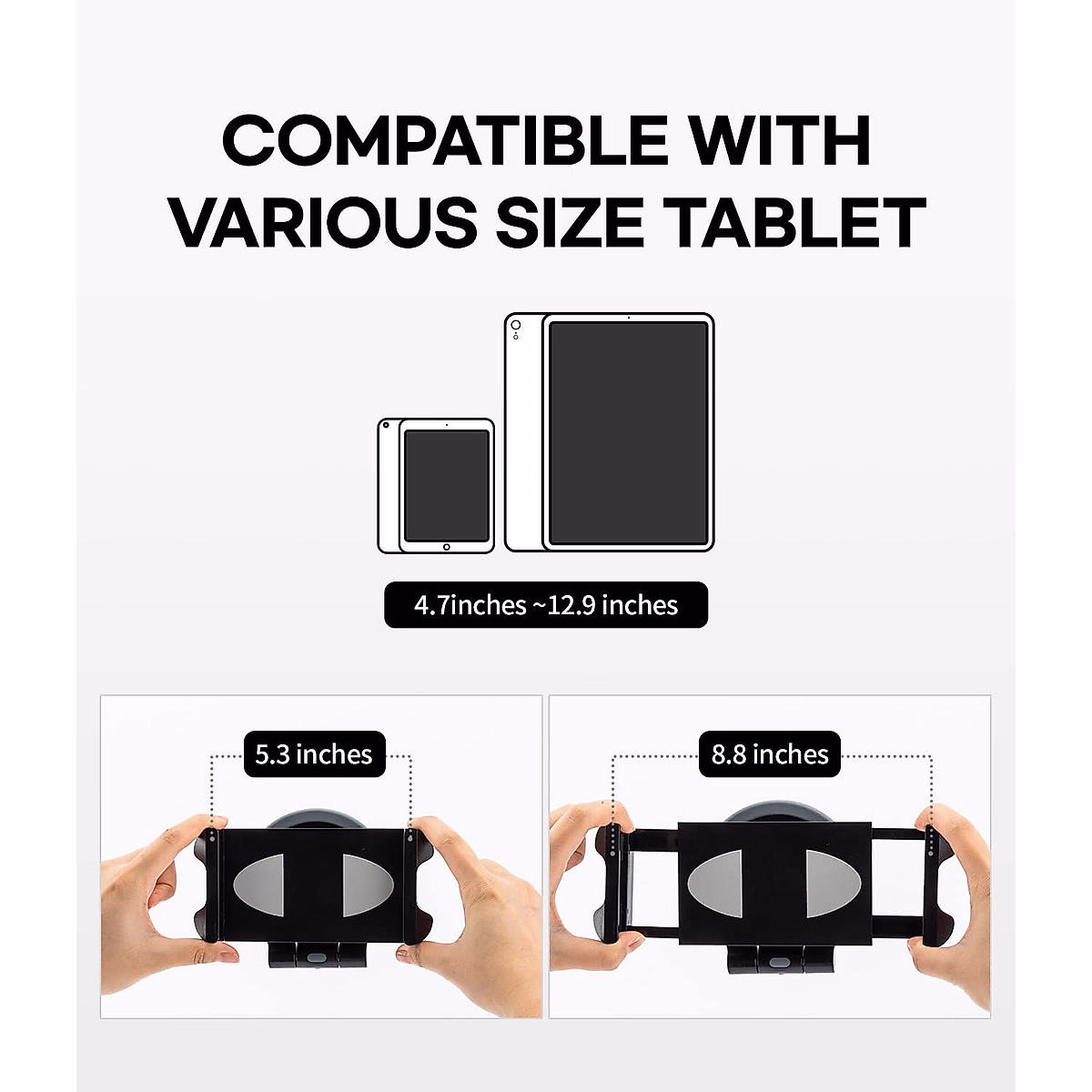 GOOSPERY Compatible with iPad ChromeBook Kindle Tablet Hand Grip Holder Accessory for e-Reading, Drawing, Video Viewing Compatible with iPad Pro 12.9 11 10.5 Air 2 2022