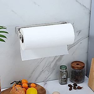 Adhesive Paper Towel Holder Under Cabinet - Saves Limited Counter Space, Easy to Install, Perfect for RVs, Campers, Travel Trailers