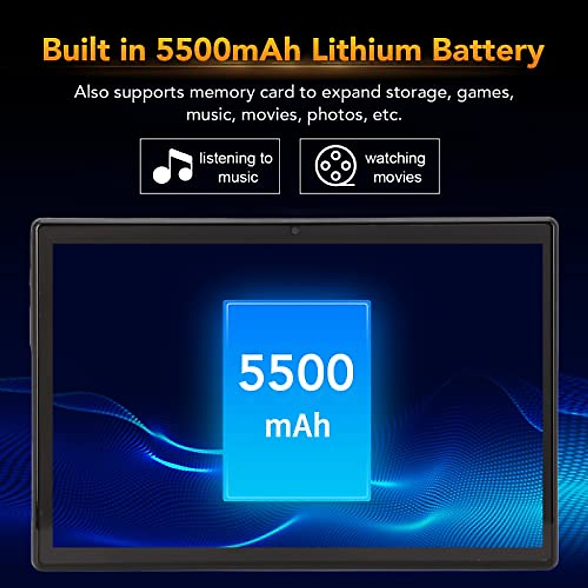 ciciglow 10.1 Inch Android Tablet pc, Ultra Portable 4GB 32GB Tablets, 1280x800 IPS Screen, Dual Card Dual Standby, 5500mah Battery, 5MP Front 13MP Rear, 2.4G/5G WiFi, Bluetooth(US)