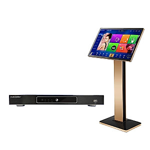 2021 Karaoke System, with Wireless Mic, 22'' Capacitive Touch Screen Free Cloud Download Function, 4K Output