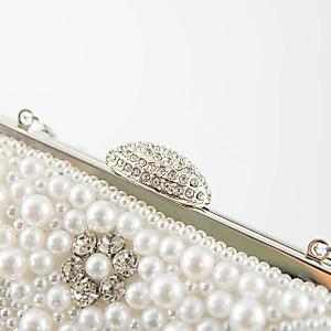 Ofuleo Evening Handbag Pearl Clutch Wedding Bag Formal Purse for Prom Party Dating Casual for Women