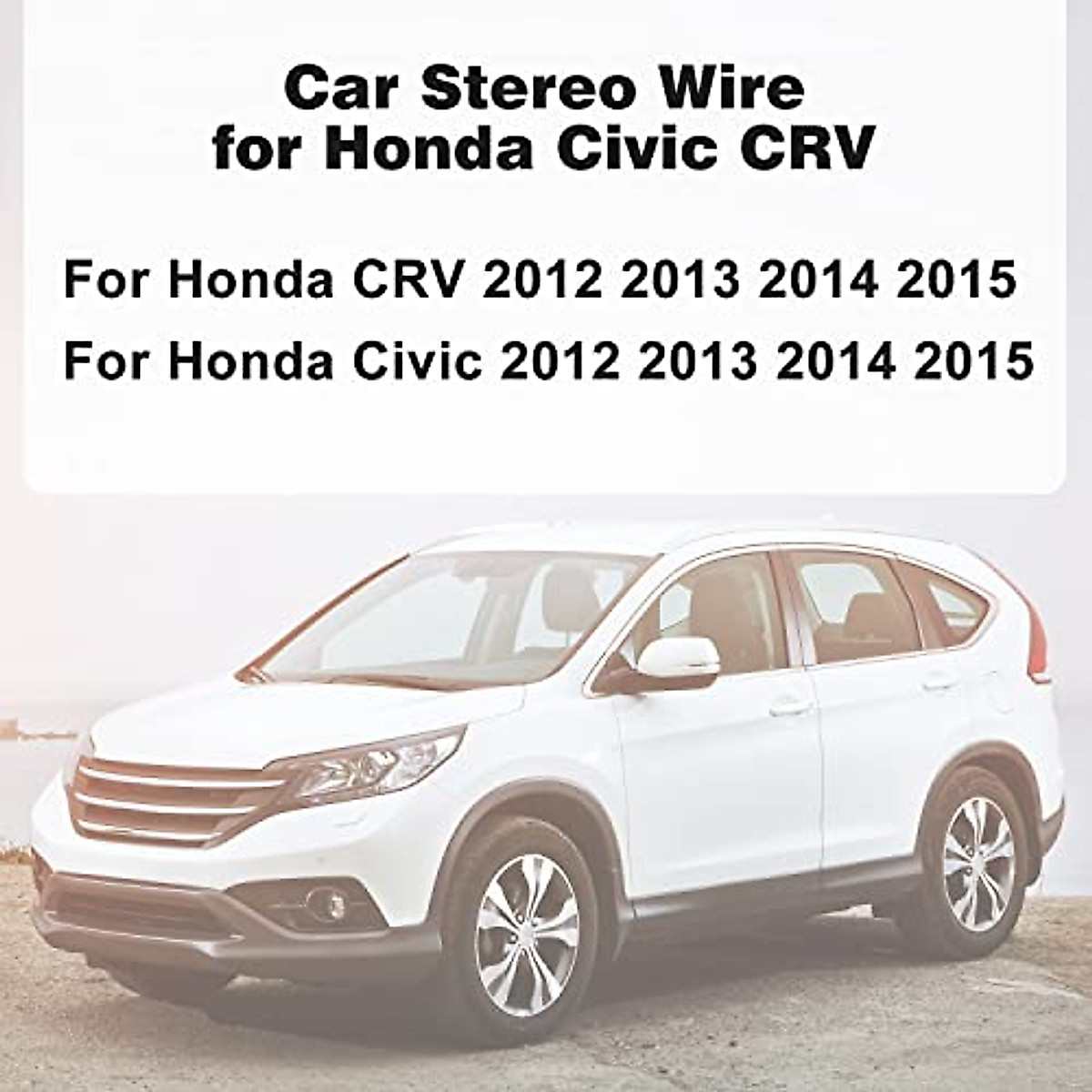 Car Radio Wiring Harness Kit Replacement for Honda Civic CRV 2012-2015 Stereo Power Adapter with CANBus Connector