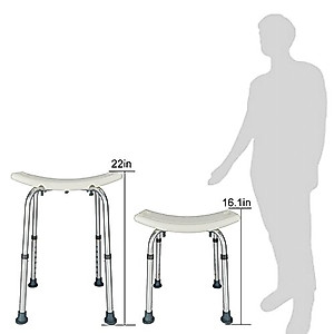 OMECAL Upgraded 450 LBS Medical Shower Bath Chair Seat,Stool Transfer Bench Seat, SPA Bathroom Bathtub Chair No-Slip