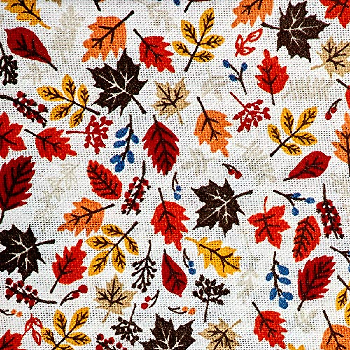 DII Fall Kitchen Décor Collection Dish Towel & Potholder Hostess Gift Set, Hello Pumpkin/Autumn Leaves, 3 Piece