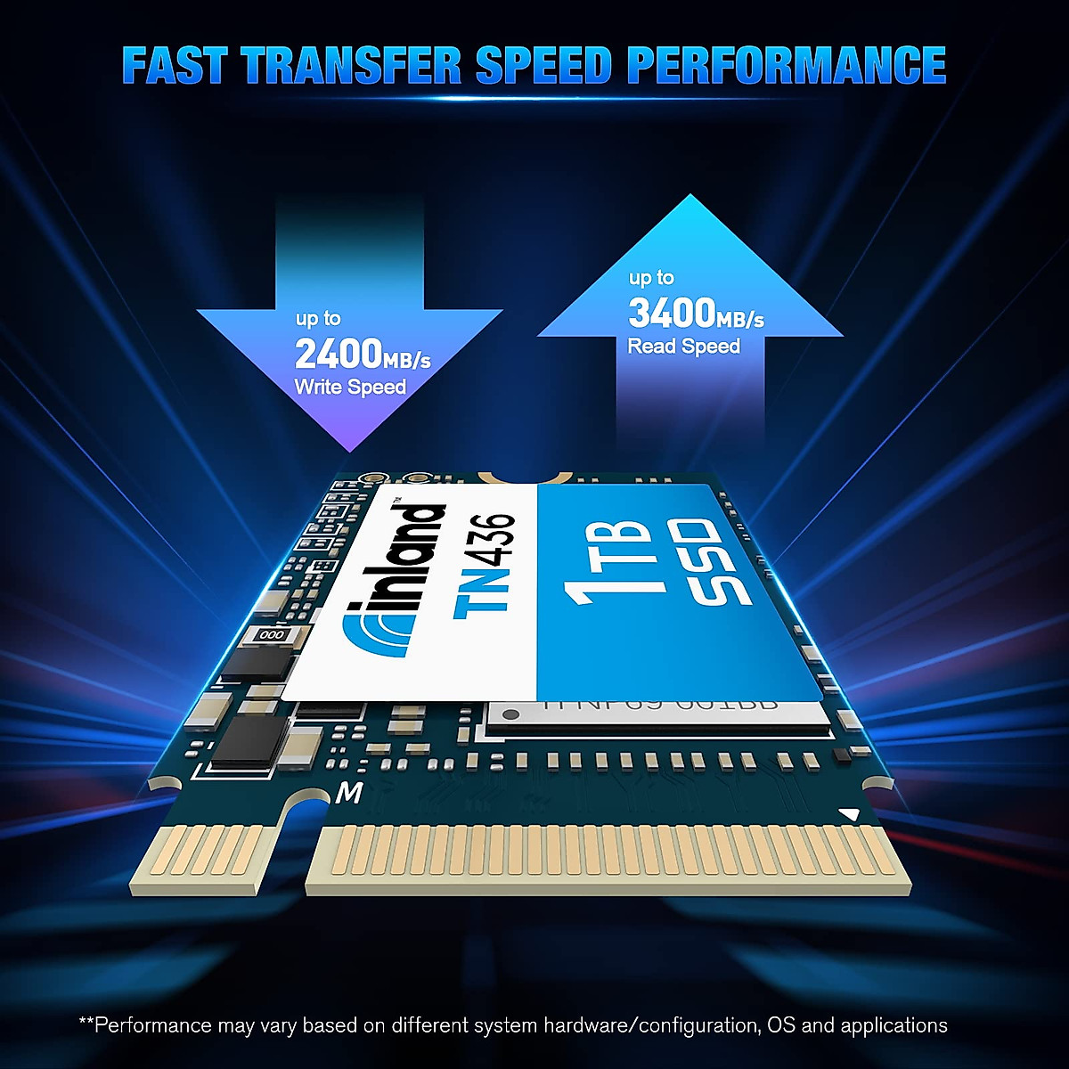 INLAND TN436 1TB M.2 2230 SSD PCIe Gen 4.0x4 NVMe Internal Solid State Drive, 3D TLC NAND Gaming Internal SSD, Compatible with Steam Deck ROG Ally Mini PCs