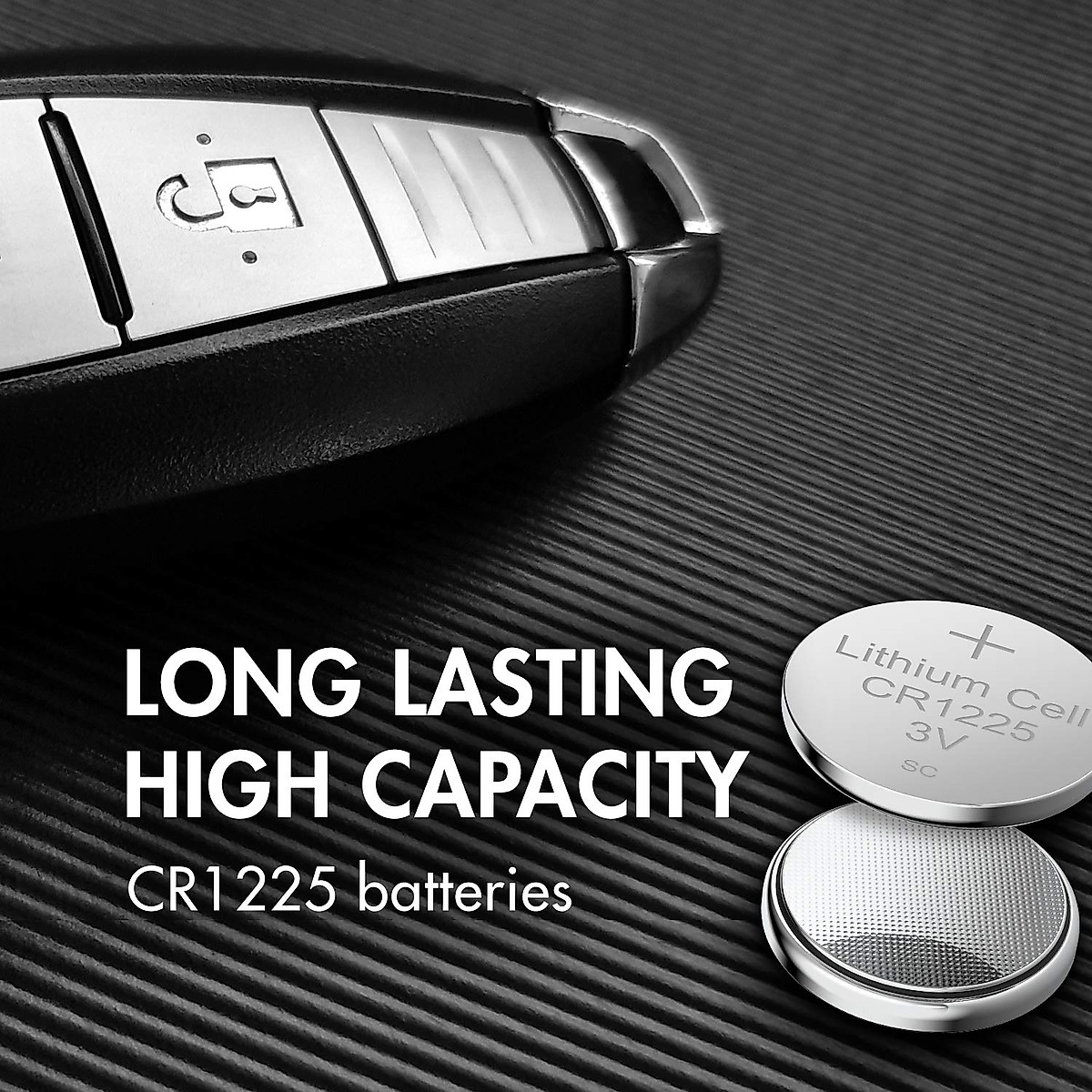 Tenergy 3 Volt Battery CR1225, Button Cell Batteries, Ideal for Thermometers, Key Fobs, Laser Pointers, Medical Devices, Calculators, and More, 5 Pack