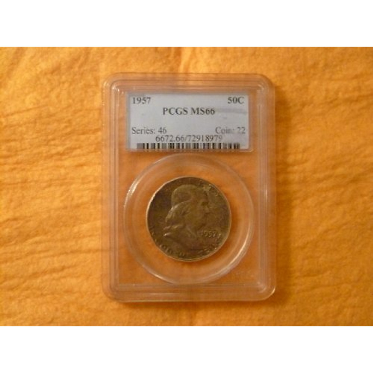 1957 50c Franklin Half Dollar MS-66 PCGS