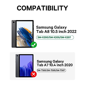 GreenLaw Samsung Galaxy Tab A8 Keyboard Case, Multi-Gesture Smart Touchpad, Magnetic Detachable, Type-C Rechargeable Case with Keyboard for Galaxy Tab A8 10.5 inch (SM-X200/X205/X207), Black