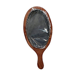 Sahishnu Online & Marketing Fajita Pan with Wooden Tray Handle, Sizzling Brownie Sizzler Plate/Tray with Wooden Base with Handle