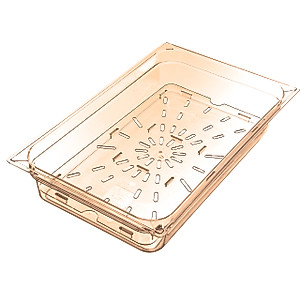 Carlisle FoodService Products 1041513 StorPlus High Heat Drain Shelf, 0.60" x 9.88" x 17.75", Amber, For Full Size Food Pan (Case of 6)