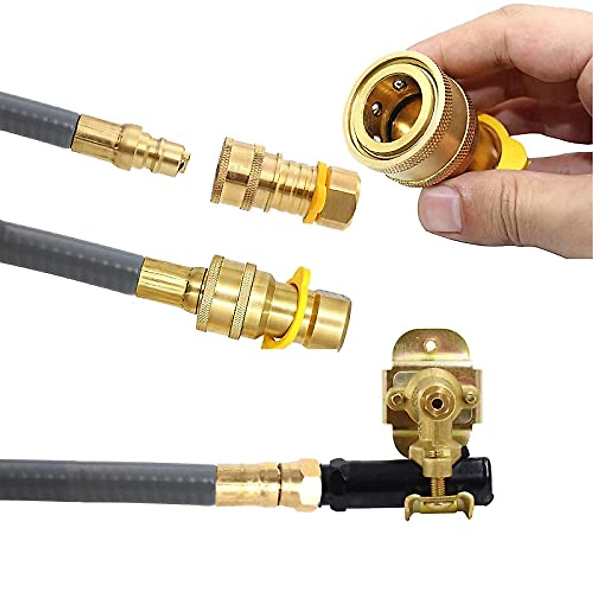 MCAMPAS 10 FT 3/8" ID Natural Gas Conversion Kits for Outland Living Portable Propane Fire Pits (780&864 NGCK for Selected Manual Ignition Firebowls)