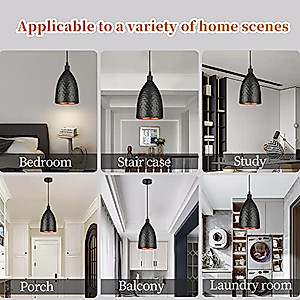 Pendant Light Black Metal Farmhouse Lighting Industrial Vintage for Kitchen Island Living Dinning Room Restaurant Cafe Bar Lighting