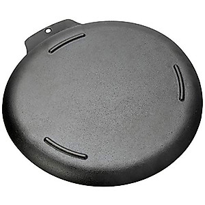 Outset 76378 Scallop Cast Iron Grill and Serving Pan , Black