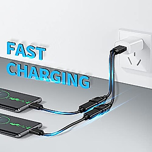 Vrllinking USB Splitter Adapter, USB Male to Dual USB Female Cable, Data Charger Double USB Port Extender, Y Splitter Hub Power Cord Extension