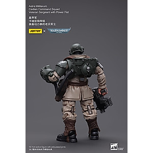 JoyToy Warhammer 40K: Astra Militarum Cadian Command Squad Veteran Sergeant with Power Fist 1:18 Scale Figure