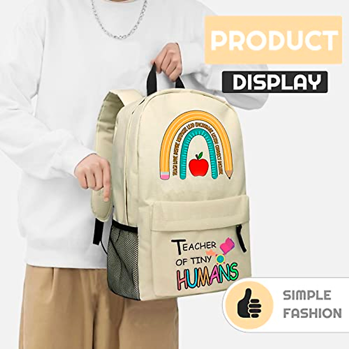 Muvtioc Teacher Backpack, Laptop Backpack for Women,Work Bag, Cute Teacher Backpacks for Teacher