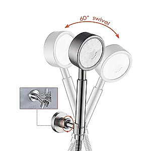 PHASAT Handheld Shower Head Holder Adjustable 304 Stainless Steel Handheld Shower Head Bracket Holder Wall Mount,Shower Wand Holder Brushed Nickel,A13021N